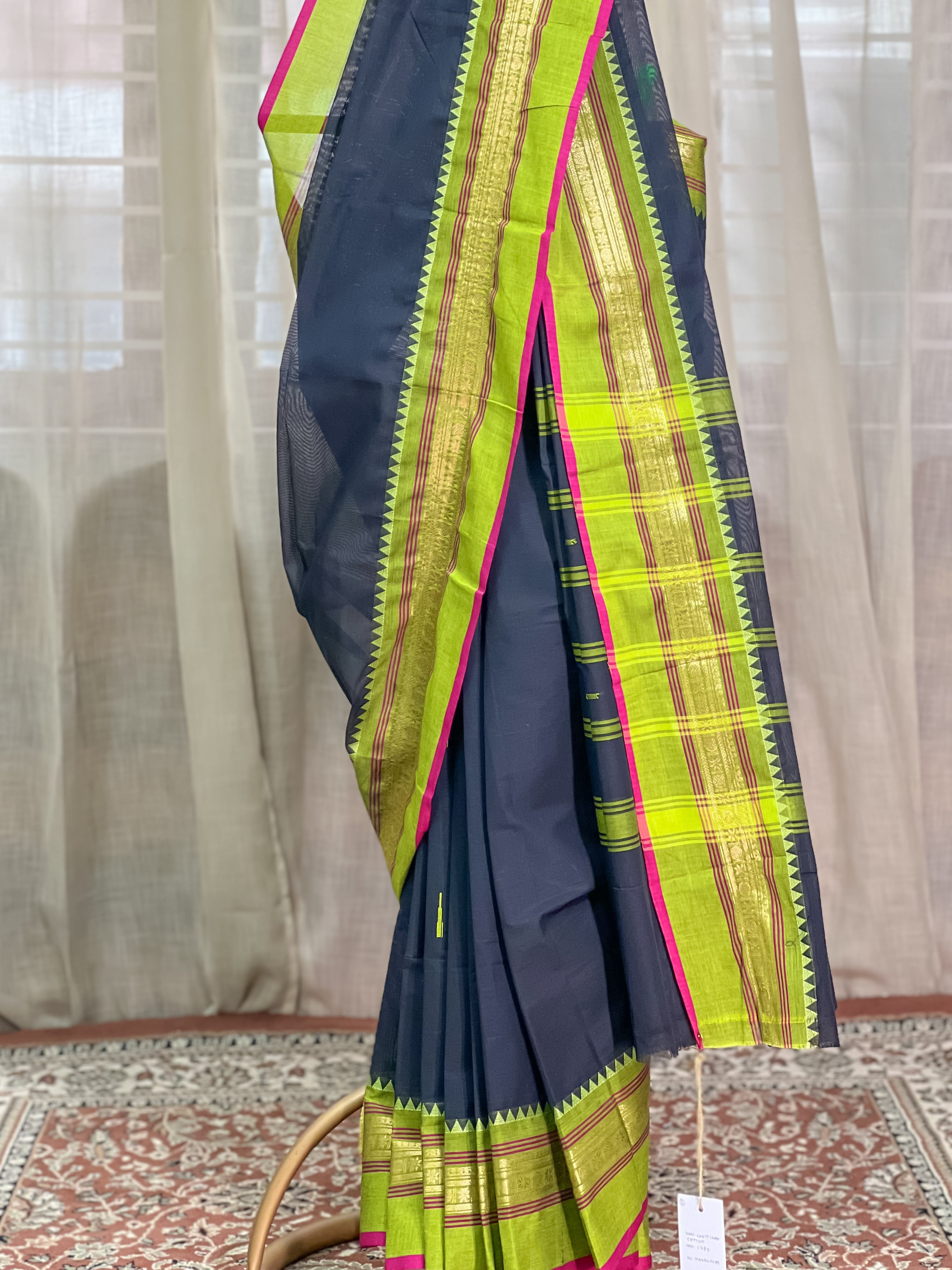 Black Kanchi Cotton Saree – Tayet Sarees