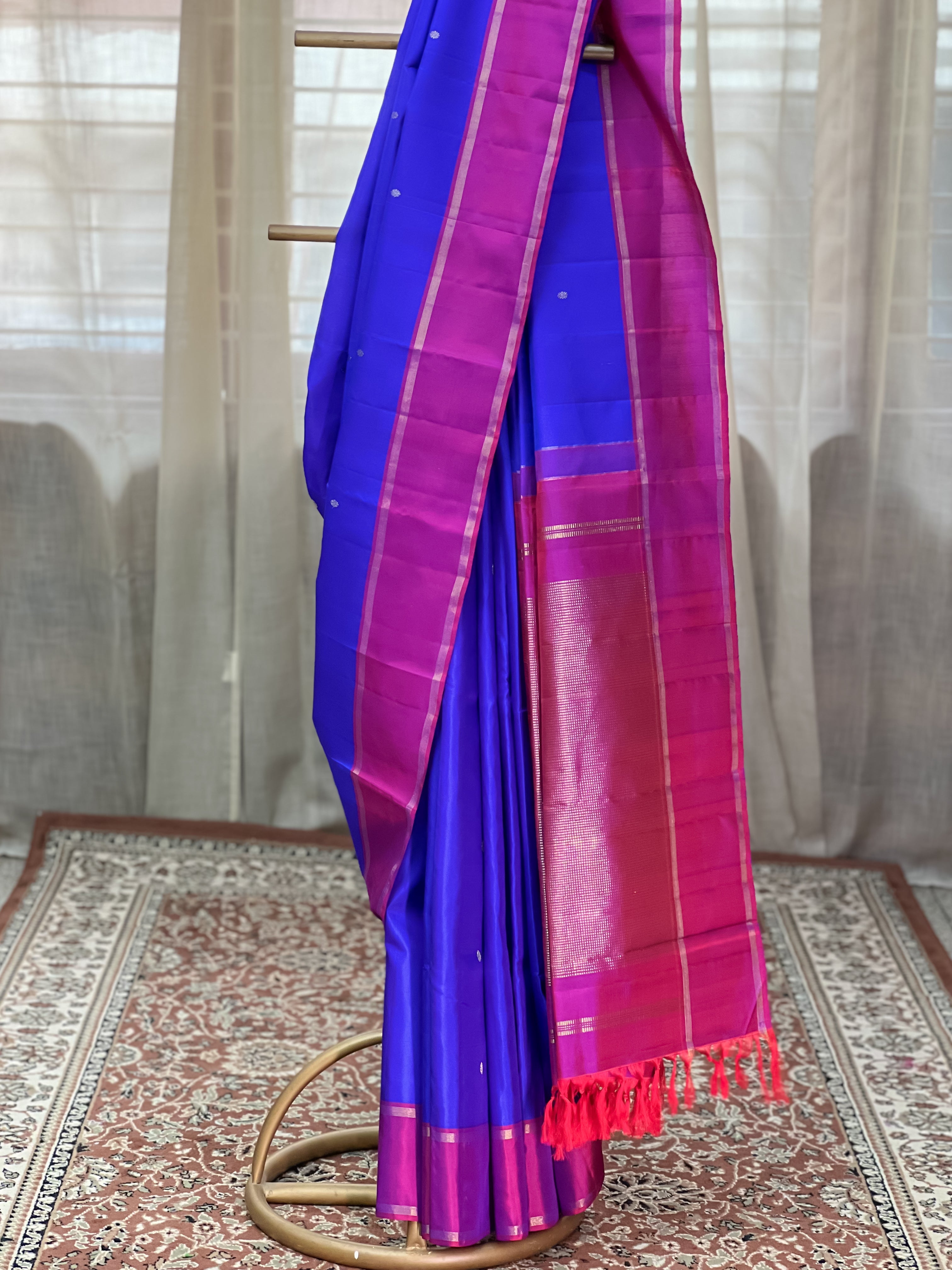 Blue Kanjivaram Silk Saree – Tayet Sarees